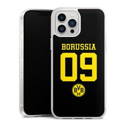 DeinDesign iPhone 13 Pro Max Handy Silikon H&uuml;lle Case transparent Handyh&uuml;lle Jersey Bvb Borussia Dortmund Silikon Case