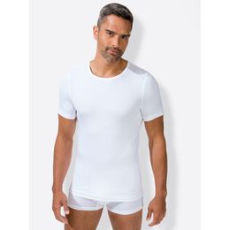 w&auml;schepur W&Auml;SCHEPUR Herren Unterziehshirt, Gr. 6, wei&szlig;, 93% Baumwolle, 7% Elasthan, Unterhemden