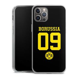 DeinDesign iPhone 12 Pro Max Handy Silikon H&uuml;lle Case transparent Handyh&uuml;lle Jersey Bvb Borussia Dortmund Silikon Case