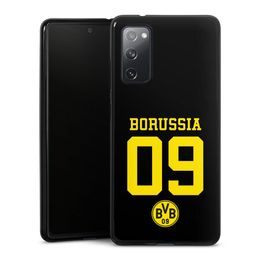 DeinDesign Galaxy S20 FE Handy Silikon H&uuml;lle Case schwarz Handyh&uuml;lle Jersey Borussia Dortmund Bvb