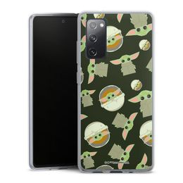 DeinDesign Galaxy S20 FE Handy Silikon H&uuml;lle Case transparent Handyh&uuml;lle Official Licensed Product Baby Yoda Star Wars Muster Silikon Case