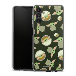 DeinDesign Galaxy A13 5G Handy Silikon H&uuml;lle Case transparent Handyh&uuml;lle Official Licensed Product Star Wars Muster Baby Yoda Silikon Case