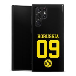 DeinDesign Galaxy S22 Ultra Handy Silikon H&uuml;lle Case schwarz Handyh&uuml;lle Jersey Bvb Borussia Dortmund