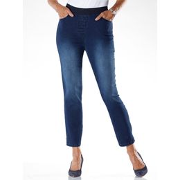 Inspirationen Damen 7/8-Jeans, blau, Gr. 20, unifarben, 78% Baumwolle, 20% Polyester, 2% Elasthan, Jeans