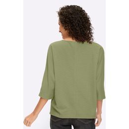 Heine Damen T-Shirt "Shirt", gr&uuml;n, Gr. 44, unifarben, 50% Baumwolle, 50% Polyester, Shirts