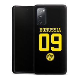 DeinDesign Galaxy S20 FE Handy Premium Silikon H&uuml;lle Handyh&uuml;lle schwarz Case Jersey Borussia Dortmund Bvb Silikon Premium Case