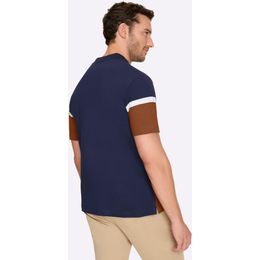 Catamaran Herren Kurzarmshirt "Kurzarm-Poloshirt", braun, Gr. 52, gemustert, gestreift, 100% Baumwolle, Shirts