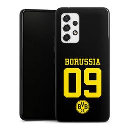 DeinDesign Galaxy A53 5G Handy Silikon H&uuml;lle Case schwarz Handyh&uuml;lle Jersey Borussia Dortmund Bvb