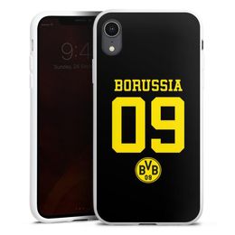 DeinDesign iPhone Xr Handy Silikon H&uuml;lle Case wei&szlig; Handyh&uuml;lle Jersey Bvb Borussia Dortmund Silikon Case