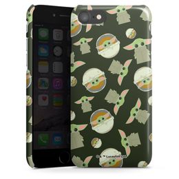DeinDesign iPhone SE (2022) Handy Premium Case Smartphone Handyh&uuml;lle Schutzh&uuml;lle gl&auml;nzend Official Licensed Product Star Wars Muster Baby Yoda Premium Case
