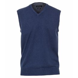 Casamoda Herren Pullunder "Casamoda Pullunder uni", blau, Gr. S, 100% Baumwolle, Pullover