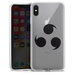 DeinDesign iPhone Xs Max Handy Silikon H&uuml;lle Case transparent Handyh&uuml;lle Jutsu Naruto Shippuden Sharingan Silikon Case