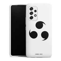 DeinDesign Galaxy A53 5G Handy Silikon H&uuml;lle Case wei&szlig; Handyh&uuml;lle Sharingan Naruto Shippuden Jutsu Silikon Case