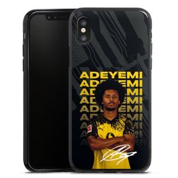 DeinDesign iPhone X Handy Silikon H&uuml;lle Case schwarz Handyh&uuml;lle Bvb Borussia Dortmund Karim Adeyemi