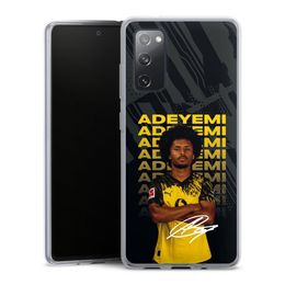 DeinDesign Galaxy S20 FE 5G Handy Silikon H&uuml;lle Case transparent Handyh&uuml;lle Karim Adeyemi Borussia Dortmund Bvb Silikon Case