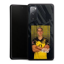 DeinDesign Galaxy S20 FE Handy Premium Silikon H&uuml;lle Handyh&uuml;lle schwarz Case Nico Schlotterbeck Borussia Dortmund Bvb Silikon Premium Case