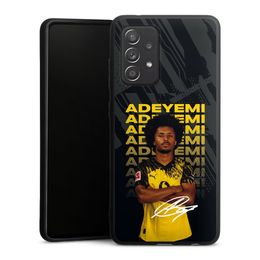 DeinDesign Galaxy A52s 5G Handy Premium Silikon H&uuml;lle Handyh&uuml;lle schwarz Case Bvb Borussia Dortmund Karim Adeyemi Silikon Premium Case