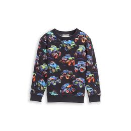 Tom Tailor Jungen Sweatshirt mit Allover-Print, grau, Print, Gr. 92/98
