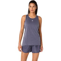 Lauftop asics "NAGINO RUN ADJUSTABLE TANK", Damen, Gr. L, indigo fog, Obermaterial: 78% Polyester, 20% Lyocell, 2% Elasthan, Tops, gerade geschnitten, leichtes Material, weiches Gewebe