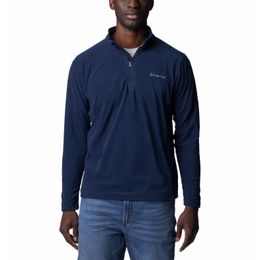 Fleecepullover Columbia "KLAMATH RANGE II HALF ZIP", Herren, Gr. S, blau (marine), Fleece, Obermaterial: 100% Polyester, unifarben, abgesteppt, Sweatshirts Fleecepullover, f&uuml;r Outdoor-Abenteuer und Wandern, mit Stehkragen und Rei&szlig;verschluss