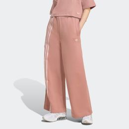 Sporthose adidas originals "3 STRIPES PANT", Damen, Gr. L, N-Gr, warm clay, Obermaterial: 53% Baumwolle, 47% Polyester, Hosen Sporthose, asymmetrische 3-Streifen, f&uuml;r Lauftraining, lockere Passform