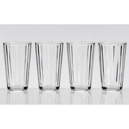 Flamefield Crystal Line Tall Tumbler Becher 4 teilig 450 ml - Becher & Tassen
