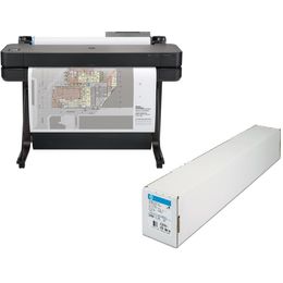HP DesignJet T630 Tintenstrahl-Gro&szlig;formatdrucker Plotter + A0 Papierrolle