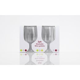 Flamefield Wine Goblet Weinglas stapelbar 2 teilig 260 ml - Gl&auml;ser