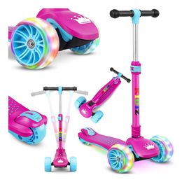 Kidiz&reg; Roller Kinder Scooter X-Pro2 Dreiradscooter mit PU LED Leuchtenden R&auml;der Kinderroller faltbar Tret-Roller h&ouml;henverstellbarer Cityroller Kinderscooter f&uuml;r Jungen M&auml;dchen 3-12 Jahre