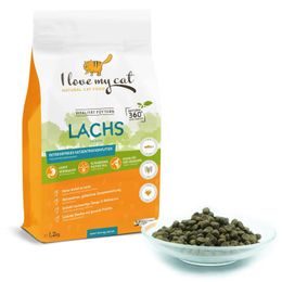 Trockenfutter f&uuml;r Katzen ohne Getreide mit Lachs von I love my cat
