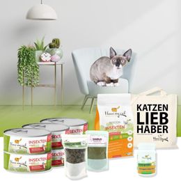 Sparset f&uuml;r Devon Rex Trockenfutter und Nassfutter und Soft-Snacks mit Insekten Nahrungserg&auml;nzung
