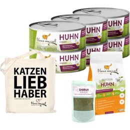 Sparset f&uuml;r Europ&auml;isch Kurzhaar Trockenfutter und Nassfutter mit Huhn Nahrungserg&auml;nzung