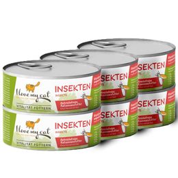 Katzenfutter Nass mit Insekten von I love my cat 6 x 100g