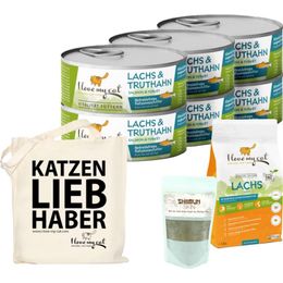 Sparset f&uuml;r Ragdoll Nassfutter und Trockenfutter mit Lachs und Truthahn Nahrungserg&auml;nzung
