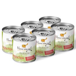 Hypoallergenes Katzenfutter Nass mit Insekten von I love my cat - 6x200g