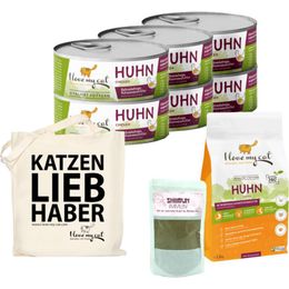Sparset f&uuml;r Siamkatze Nassfutter und Trockenfutter mit Huhn Nahrungserg&auml;nzung