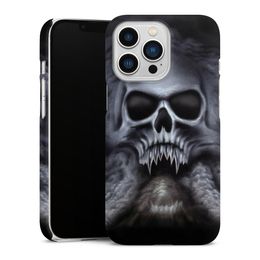 DeinDesign iPhone 13 Pro Handy Premium Case Smartphone Handyh&uuml;lle Schutzh&uuml;lle matt Halloween Totenkopf Skull Premium Case