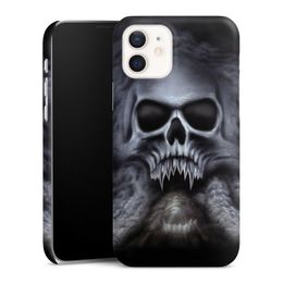 DeinDesign iPhone 12 Handy Premium Case Smartphone Handyh&uuml;lle Schutzh&uuml;lle matt Halloween Totenkopf Skull Premium Case