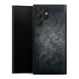DeinDesign Galaxy S22 Ultra Handy Silikon H&uuml;lle Case schwarz Handyh&uuml;lle Muster Black Triangle