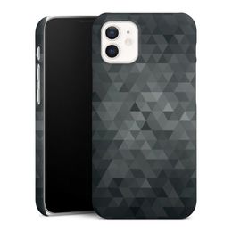 DeinDesign iPhone 12 mini Handy Premium Case Smartphone Handyh&uuml;lle Schutzh&uuml;lle matt Muster Black Triangle Premium Case