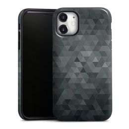 DeinDesign iPhone 11 Handy Panzer Handyh&uuml;lle robuste Outdoor H&uuml;lle Schutzh&uuml;lle gl&auml;nzend Triangle Black Muster Tough Case