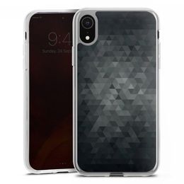 DeinDesign iPhone Xr Handy Silikon H&uuml;lle Case transparent Handyh&uuml;lle Muster Black Triangle Silikon Case