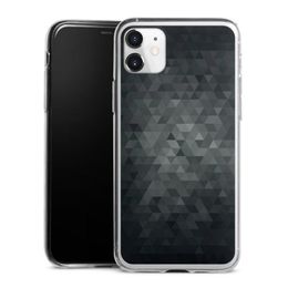DeinDesign iPhone 11 Handy Slim Case Silikon Handyh&uuml;lle transparent H&uuml;lle extra d&uuml;nn Muster Black Triangle Silikon Slim Case
