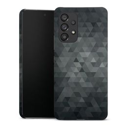DeinDesign Galaxy A53 5G Handy Premium Case Smartphone Handyh&uuml;lle Schutzh&uuml;lle matt Triangle Black Muster Premium Case