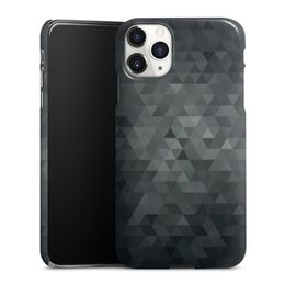 DeinDesign iPhone 11 Pro Max Handy Premium Case Smartphone Handyh&uuml;lle Schutzh&uuml;lle gl&auml;nzend Muster Black Triangle Premium Case
