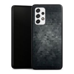 DeinDesign Galaxy A53 5G Handy Silikon H&uuml;lle Case schwarz Handyh&uuml;lle Black Triangle Muster