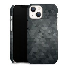DeinDesign iPhone 13 Mini Handy Premium Case Smartphone Handyh&uuml;lle Schutzh&uuml;lle matt Muster Triangle Black Premium Case