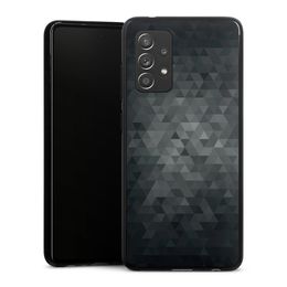 DeinDesign Galaxy A52s 5G Handy Silikon H&uuml;lle Case schwarz Handyh&uuml;lle Muster Black Triangle
