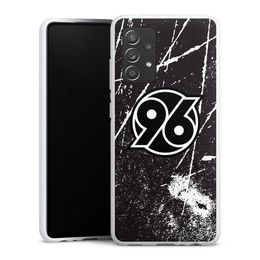 DeinDesign Galaxy A52s 5G Handy Silikon H&uuml;lle Case wei&szlig; Handyh&uuml;lle H96 Hannover 96 Official Licensed Product Silikon Case