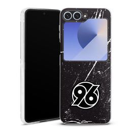 DeinDesign Galaxy Z Flip 6 Handy Hard Case Schutzh&uuml;lle transparent Smartphone Handy H&uuml;lle Official Licensed Product H96 Hannover 96 Hard Case